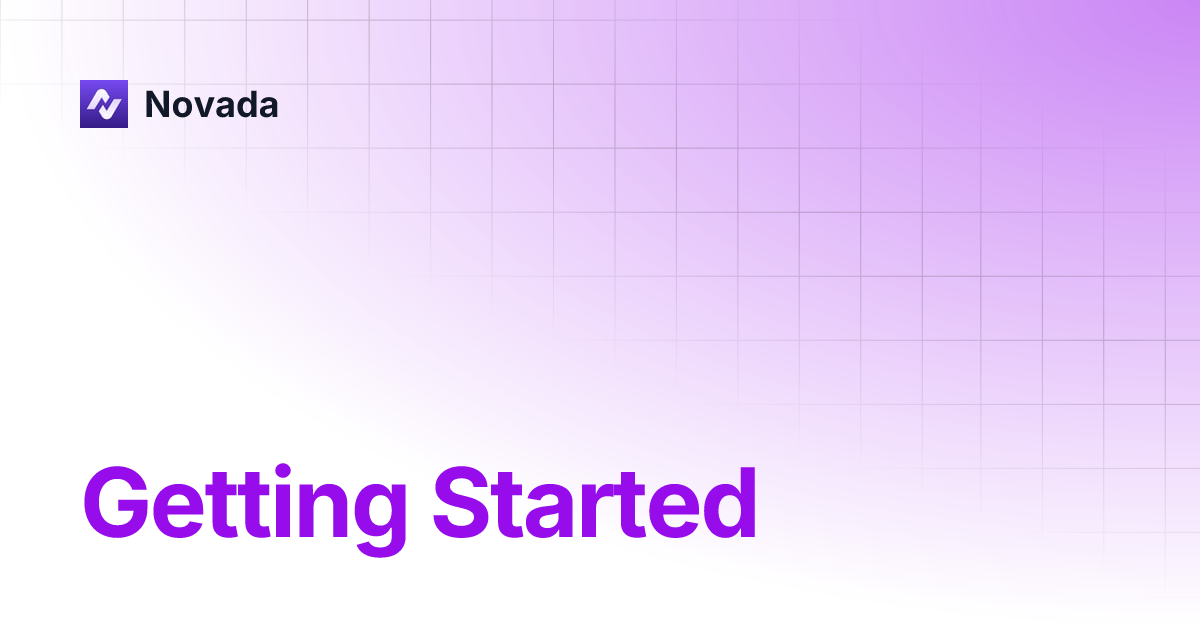 Getting Started | Novada