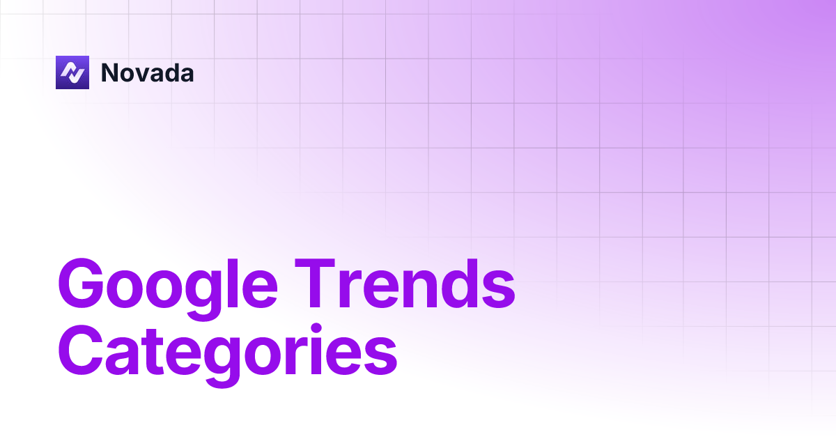 Google Trends Categories | Novada